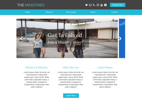Ministry Website Template | Webstarts