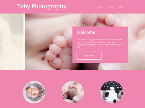 Baby Photography Website Template | Webstarts